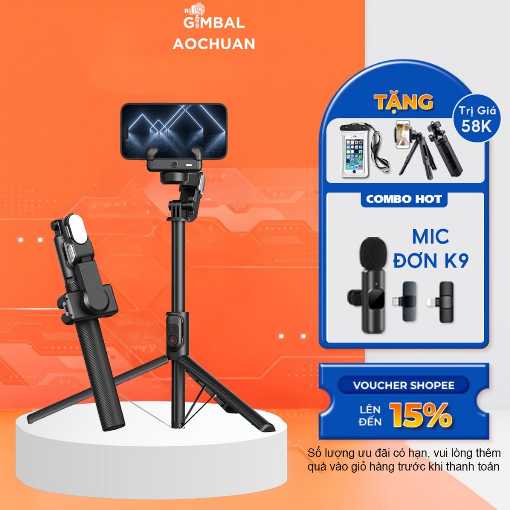 Gimbal AOCHUAN Smart M2 chống rung cho điện thoại, Gymbal điện thoại ...