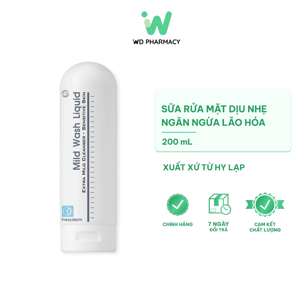 Sữa rửa mặt dịu nhẹ ngăn ngừa lão hóa Frezyderm Mild Wash Liquid 200ml ...