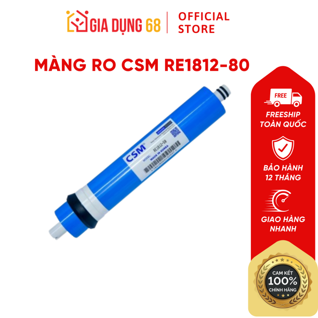 Màng lọc nước RO CSM RE1812-80 Toray korea dùng chung cho Daikiosan ...
