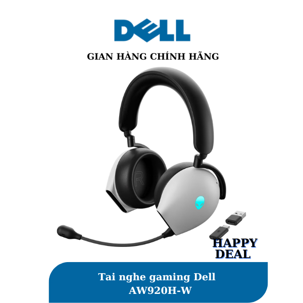 Tai nghe gaming không dây có khung choàng đầu Dell Alienware AW920H ...
