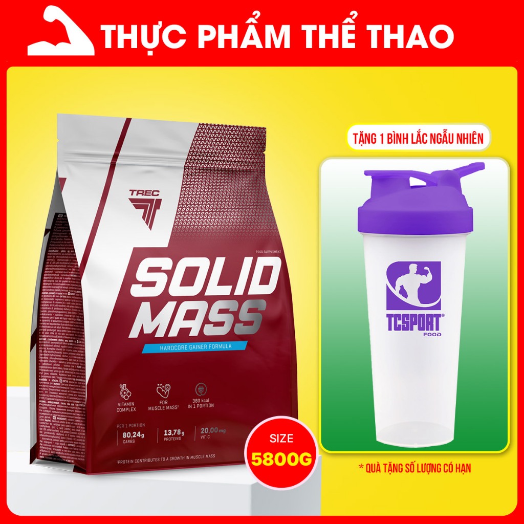 Sữa Tăng Cân Tăng Cơ SOLID MASS 5800g - Nhiều Hương Vị - Hàng Chính ...