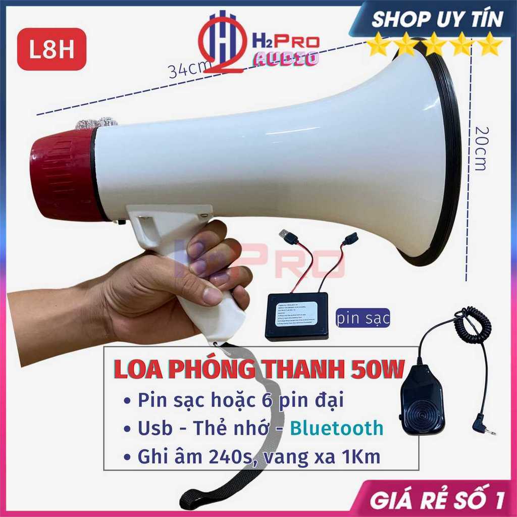 Loa Phóng Thanh Cầm Tay Pin Sạc, Loa Cầm Tay 60W Cao Cấp Vang Xa 1KM ...