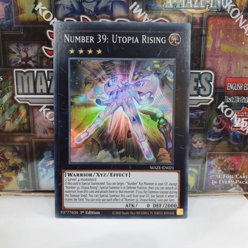 Number 39: Utopia Rising – MAZE-EN021 – Super Rare [Thẻ bài Yugioh] | Shopee Việt Nam