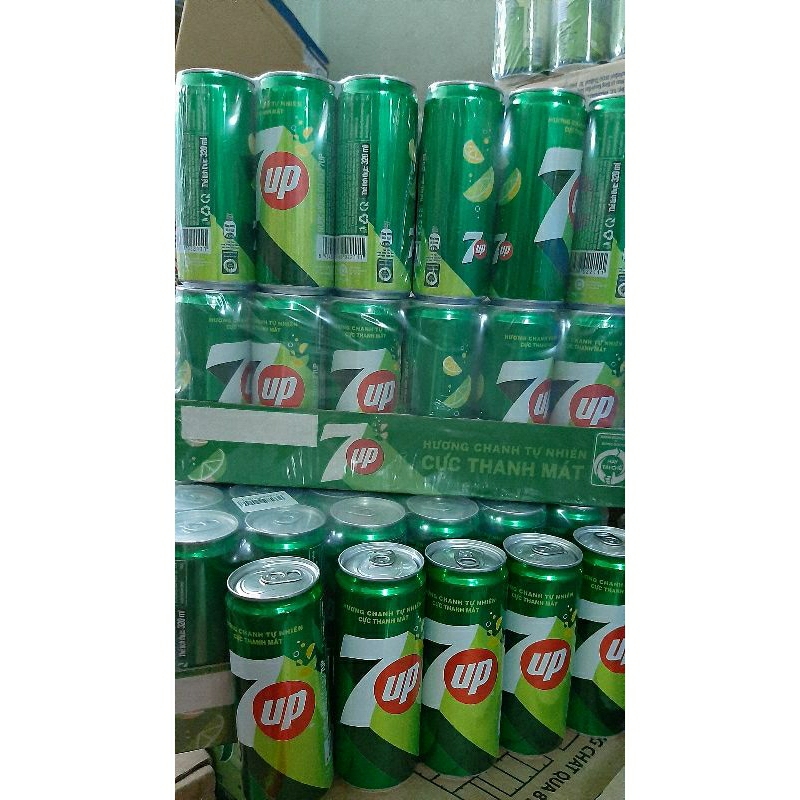 THÙNG NƯỚC 7UP CÓ GA VỊ CHANH TỰ NHIÊN ( THÙNG 24 LON × 330ML) | Shopee ...