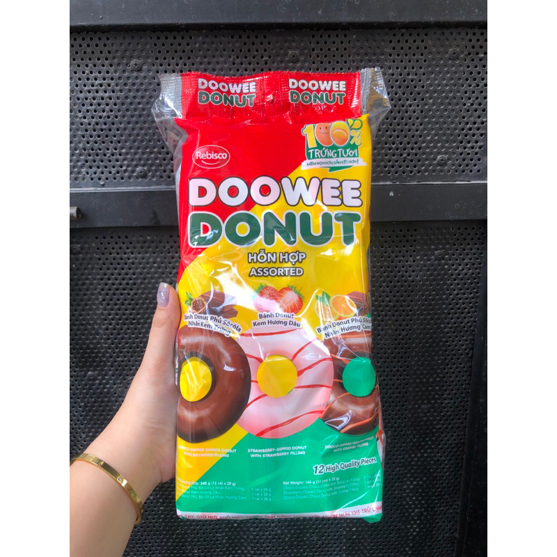 Bánh Donut bịch 12 gói (Date T08/2025) | Shopee Việt Nam