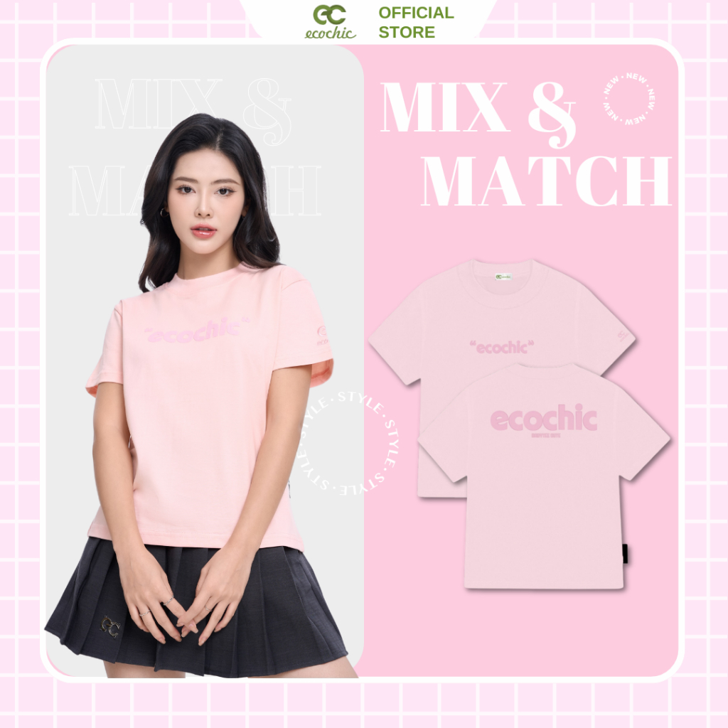 Áo Thun ECOCHIC PLAIN BABY TEE Local Brand Chính Hãng Form Ôm Tay Lỡ Nữ ...
