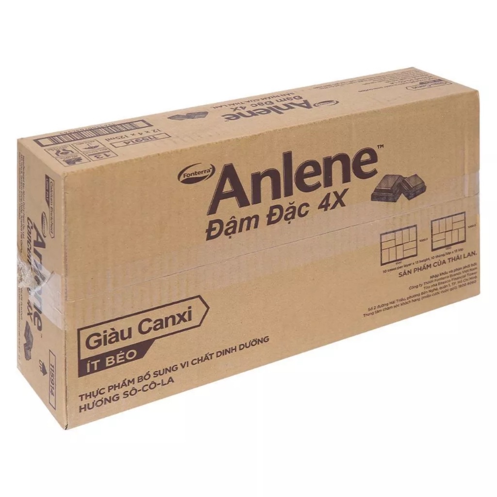 Thùng 48 Hộp sữa nước Anlene CONCENTRATE đậm đặc Hương Sôcô la125ml/Hộp ...