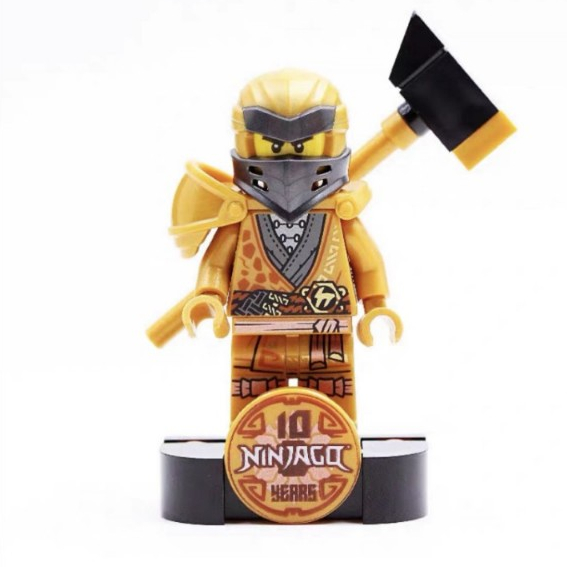 [Minifigure njo651] Cole - 10th Anniversary Golden Ninja-mô hình chính ...