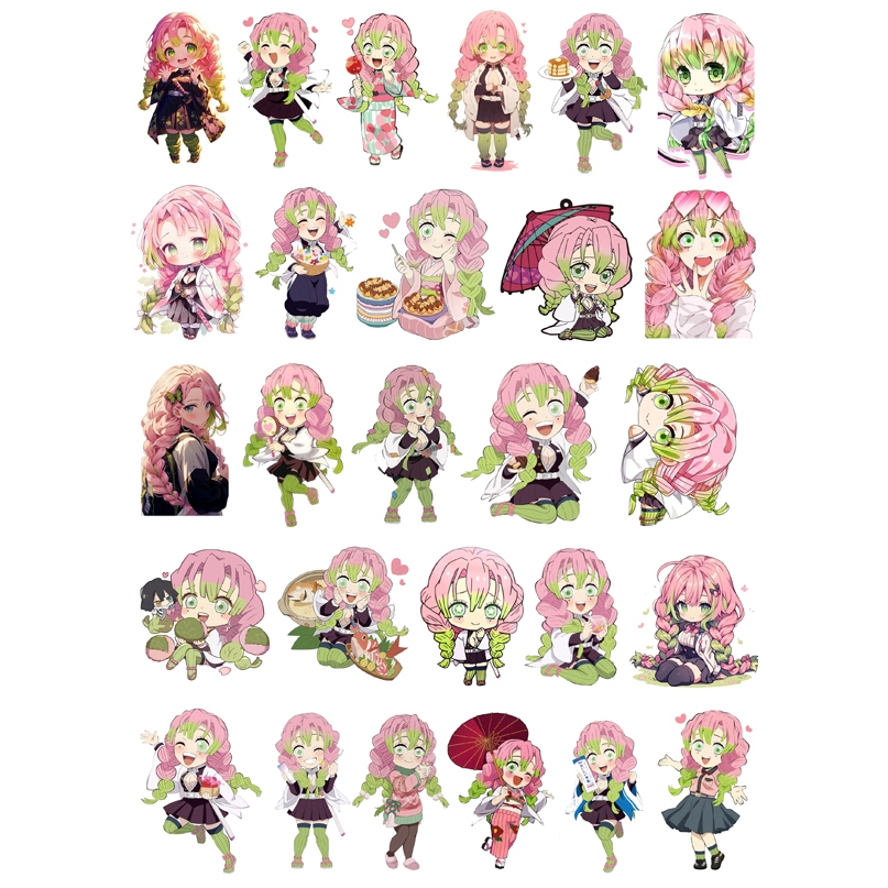 Sticker Kanroji Mitsuri kimetsu no yaiba ảnh dán Kanroji Mitsuri MAU393 ...
