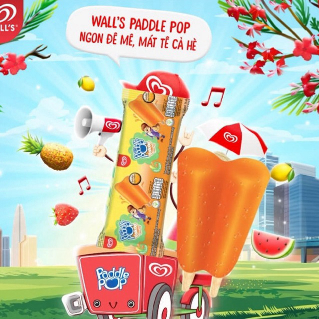 Kem cam đôi Wall's paddle pop yakoo orange | Shopee Việt Nam