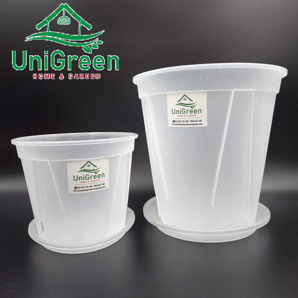 CHẬU NHỰA TRẮNG TRỒNG CÂY, TRỒNG HOA - UNIGREEN HOME&GARDEN | Shopee Việt Nam