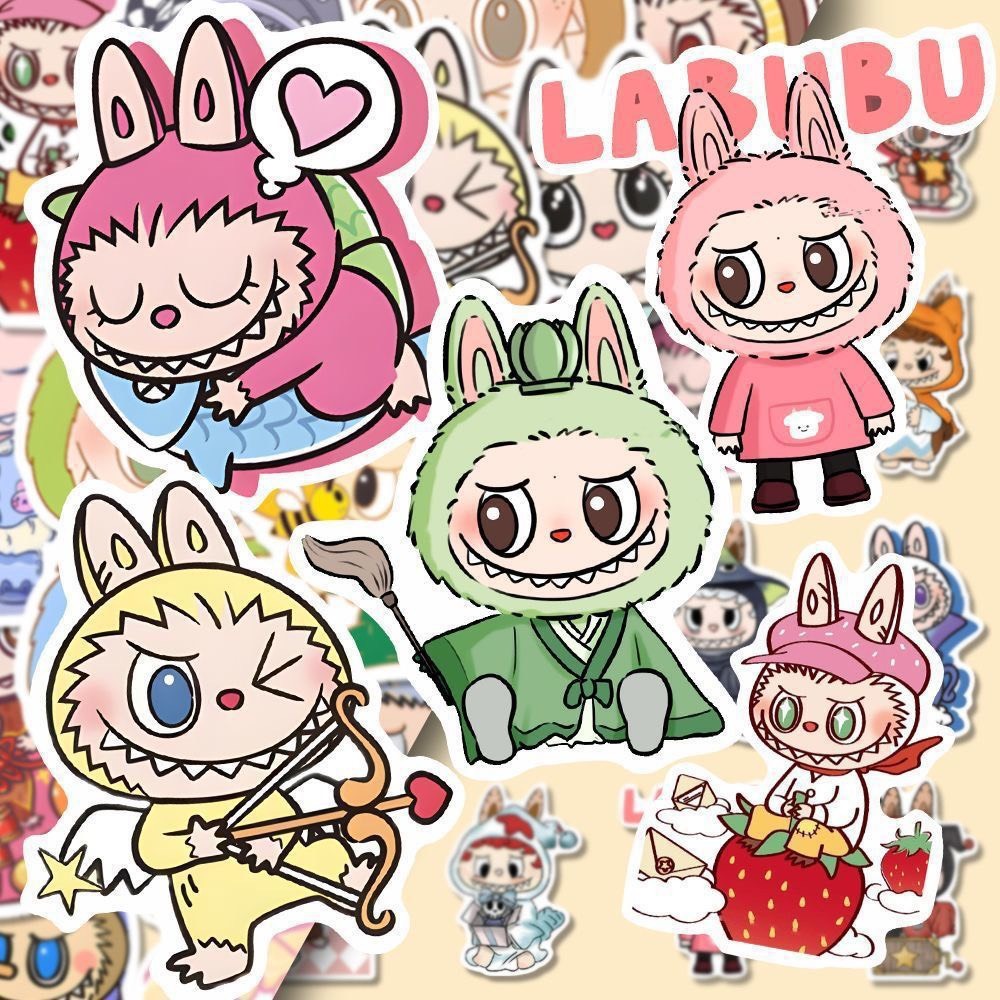 Set 80 Sticker Labubu Hoạt Hình Cute Cắt Sẵn Lotso VN - ls007005 ...