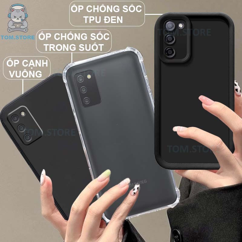 Ốp lưng Samsung A02s / A03S / M23 5G / M52 5G chống sốc đen,kem,TPU viền vuông,chống sốc trong ...
