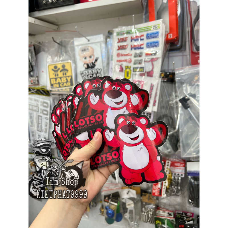 Tem Logo decal Gấu Dâu LOTSO Mới | Shopee Việt Nam