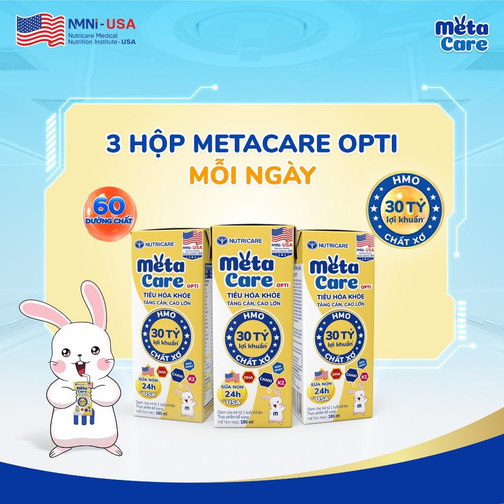 Thùng 48 Hộp Sữa Bột Pha Sẵn METACARE OPTI Nutricare Sữa Non 24h Bé Tiêu Hoá Khoẻ Tăng Cân Cao ...