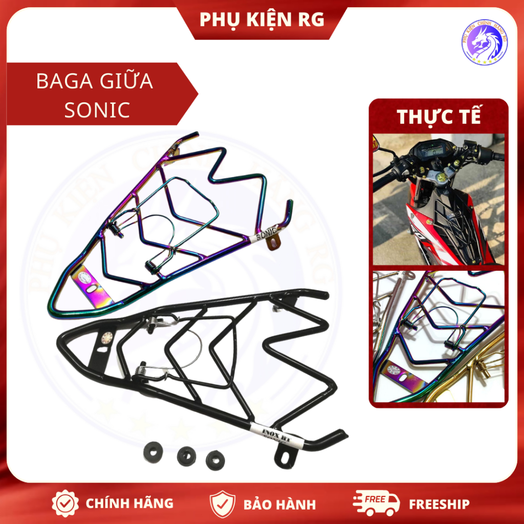 Baga Giữa Sonic Dày 10li Đủ Màu Inox/Titan/7 Màu Sơn Tĩnh Điện, Baga ...