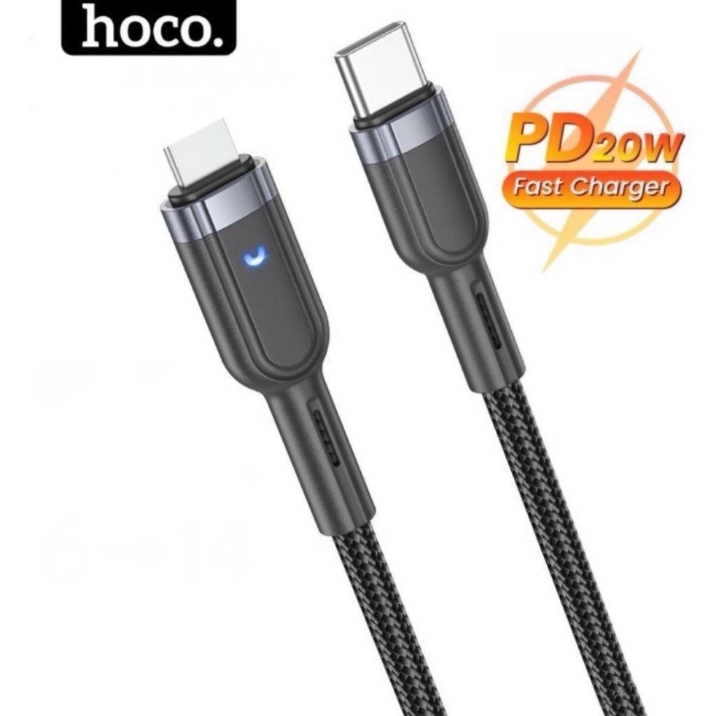 Dây sạc nhanh 20w Hoco dùng cho 14 13 12 11 ... Cáp bọc dù 27w 20w dài ...