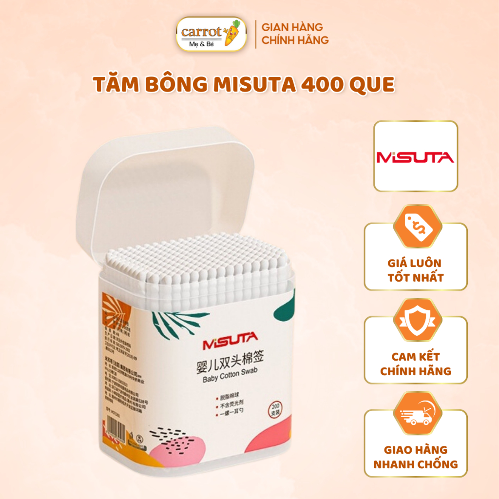 Tăm Bông MISUTA 400 Que, Tăm Bông Đa Năng | Shopee Việt Nam