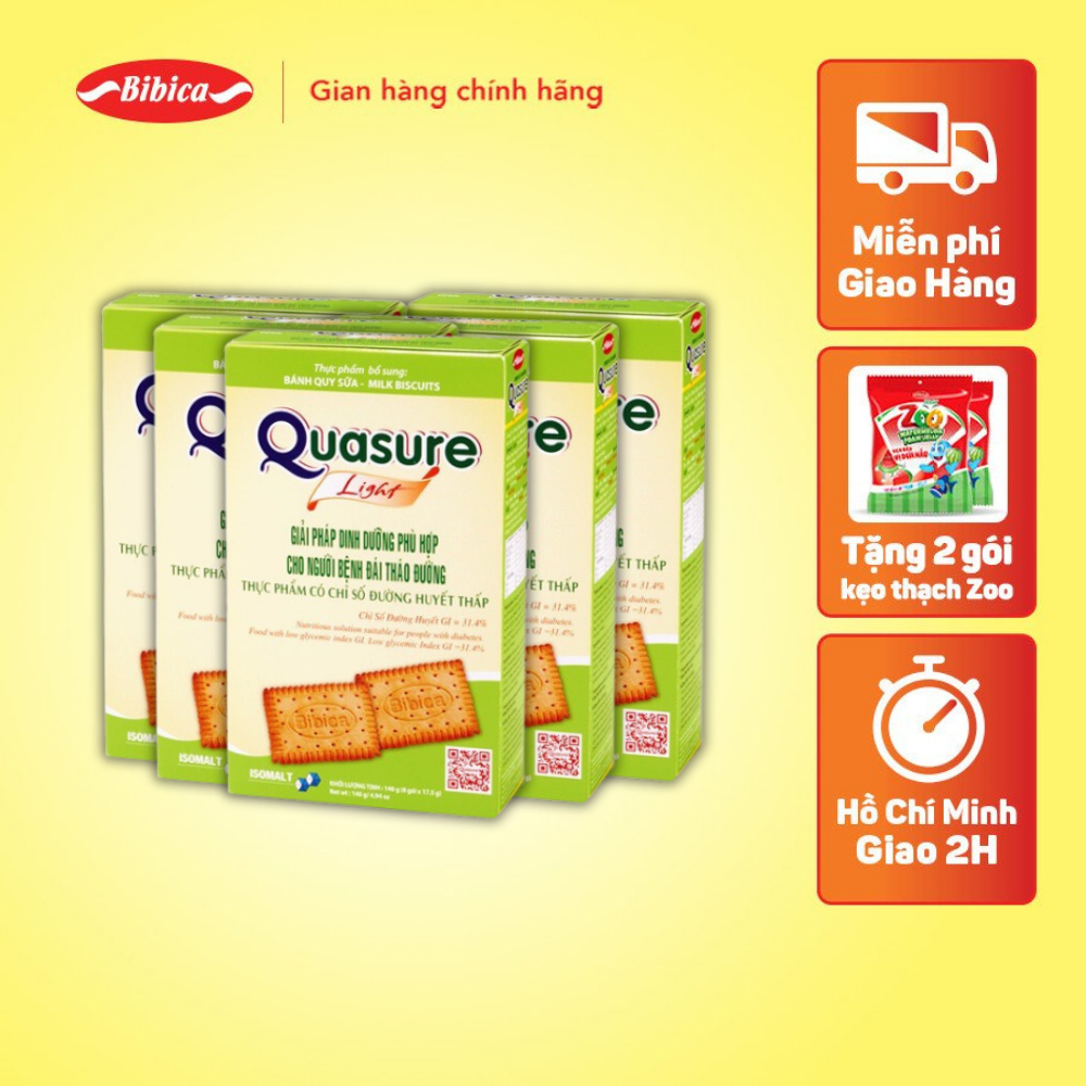 Combo 10 Hộp Bánh Quy Quasure Light Sữa Bibica 140g - Thực phẩm cho ...