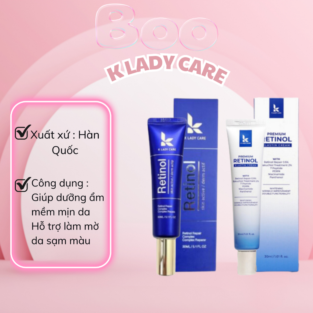 Kem Dưỡng Da K Lady Care Retinol Hàn Quốc - 30ML | Shopee Việt Nam