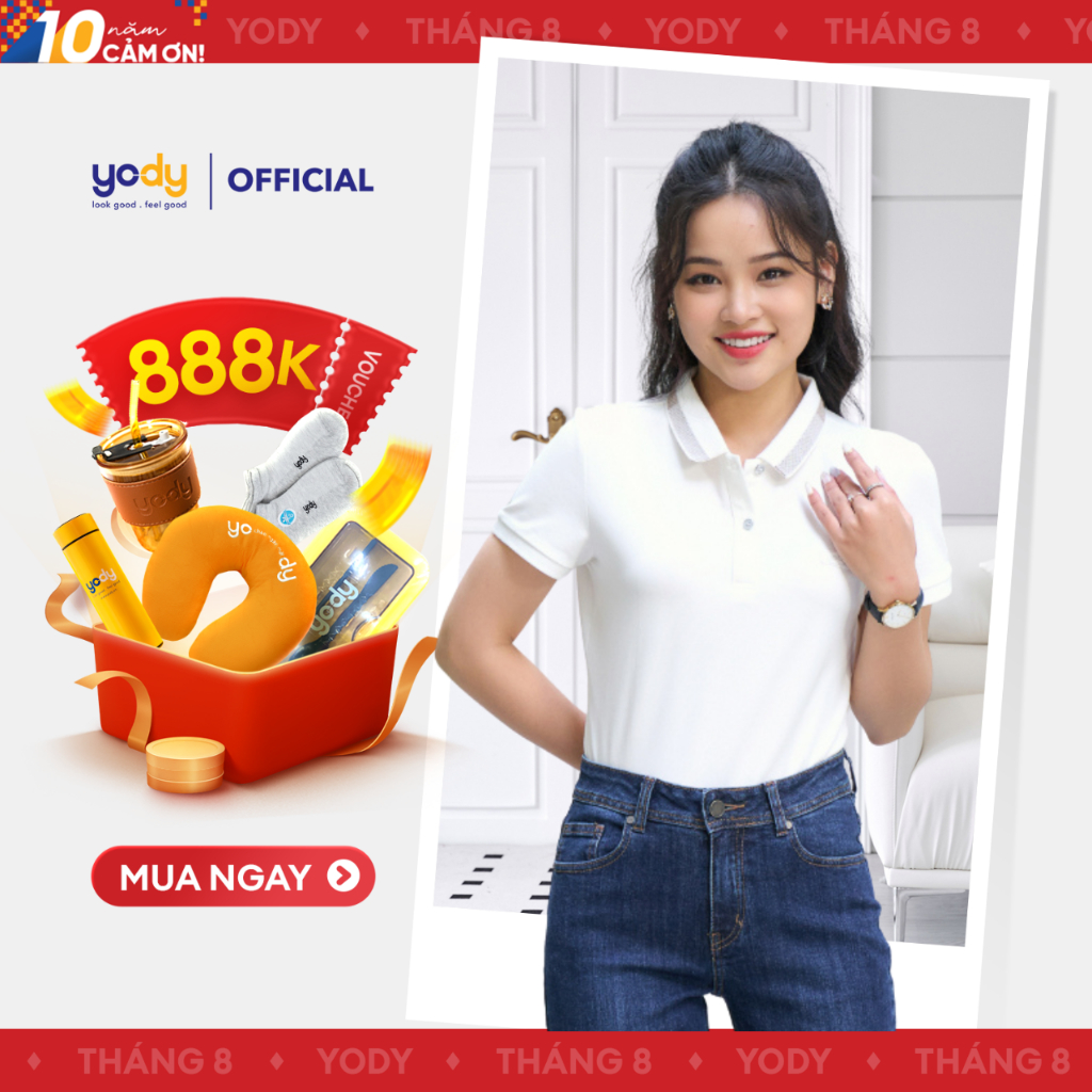 Áo polo nữ Yody phông thun cộc tay chất liệu cotton pique mắt chim mềm ...