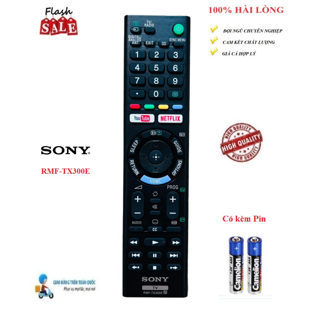 Remote Điều khiển Tivi Sony RMT-TX300E- Hàng loại 1 chất lượng cao Made ...