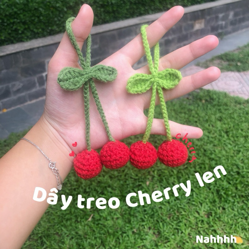 Dây treo trái Cherry bằng len (Handmade) || Nah’s store | Shopee Việt Nam