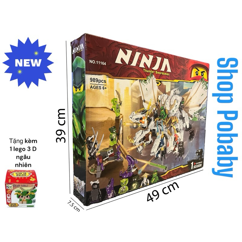 Lego lắp ráp mô hình NINJA chúa tể rồng 4 đầu, NO.11164 | Shopee Việt Nam