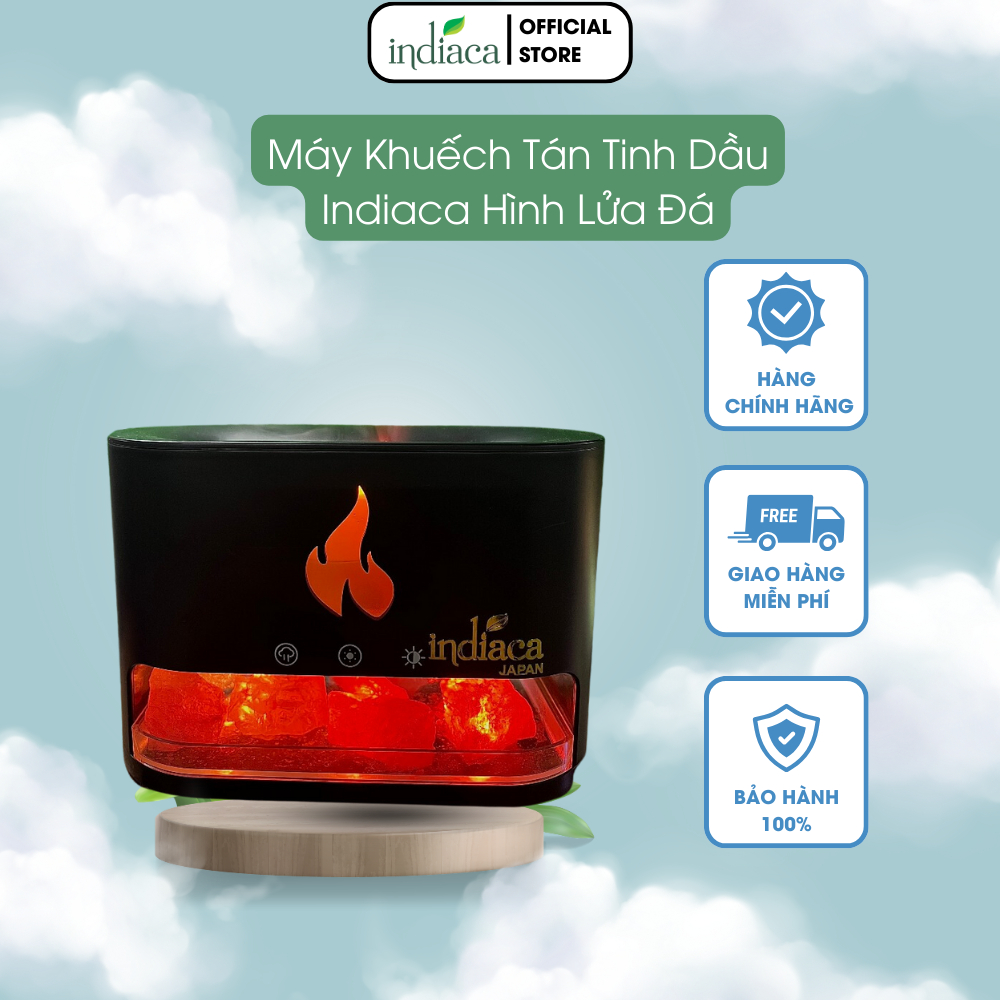 Máy Phun Sương Tạo Ẩm Khuếch Tán Tinh Dầu Indiaca Hình Lửa Đá | Shopee ...