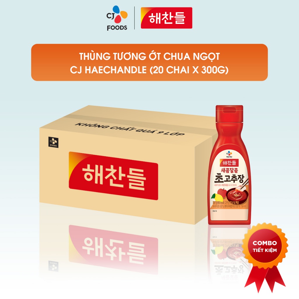Thùng 20 chai Tương ớt chua ngọt Hàn Quốc Chogochujang CJ Haechandle ...
