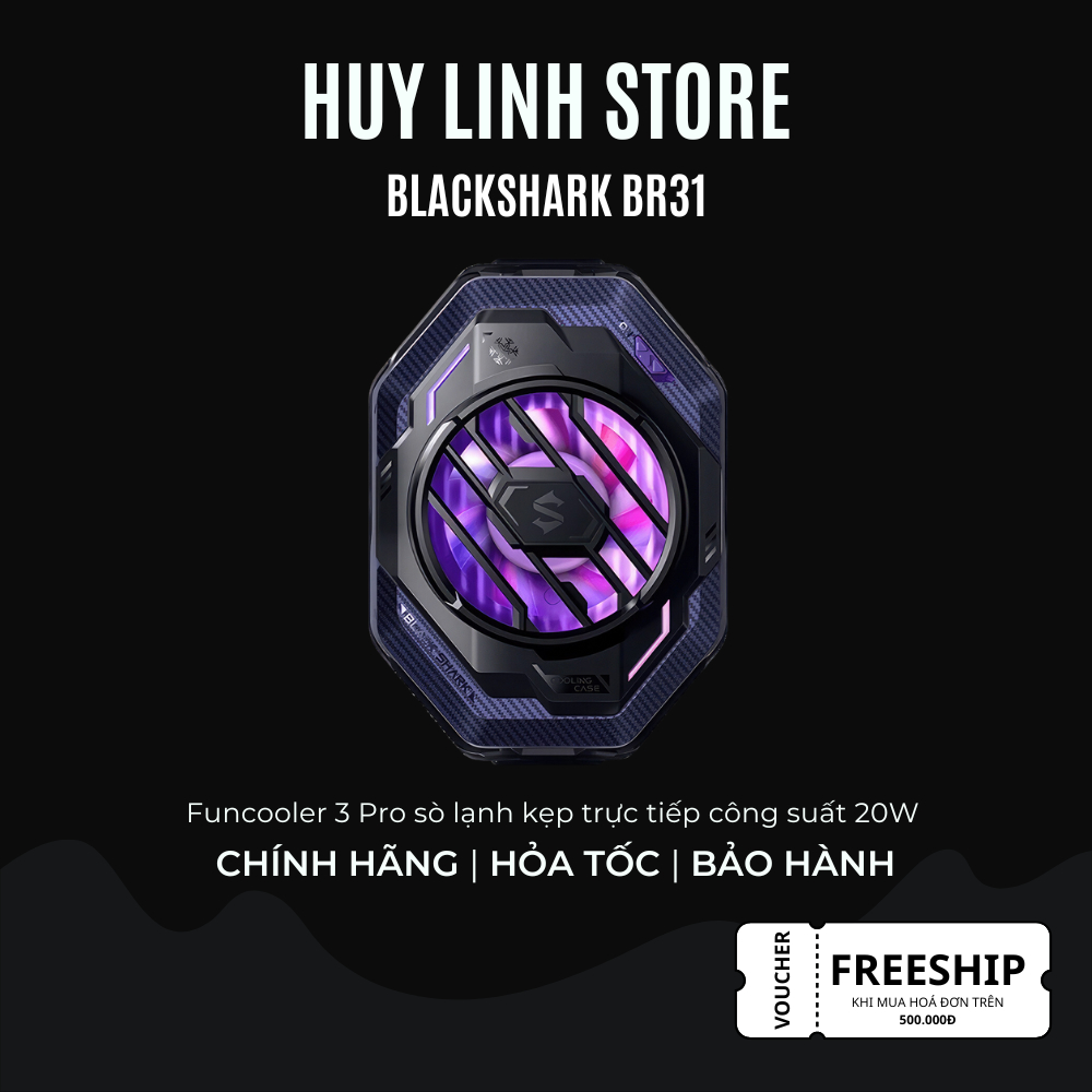 Sò lạnh àm mát Led RGB - Black Shark Funcooler 3 Pro BR31 cho điện ...