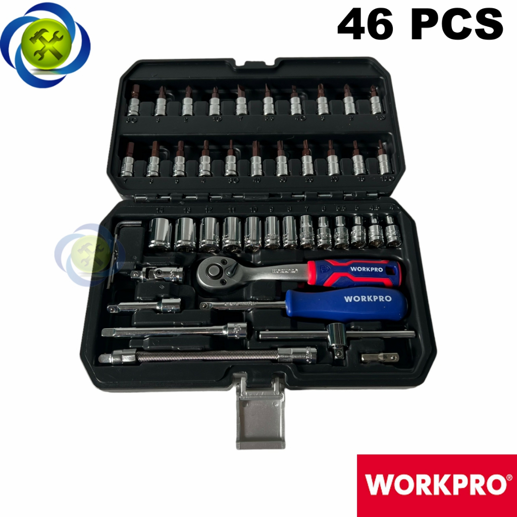 Bộ tuýp 46 chi tiết đầu 1/4 Workpro WP202540 (4-14mm) | Shopee Việt Nam