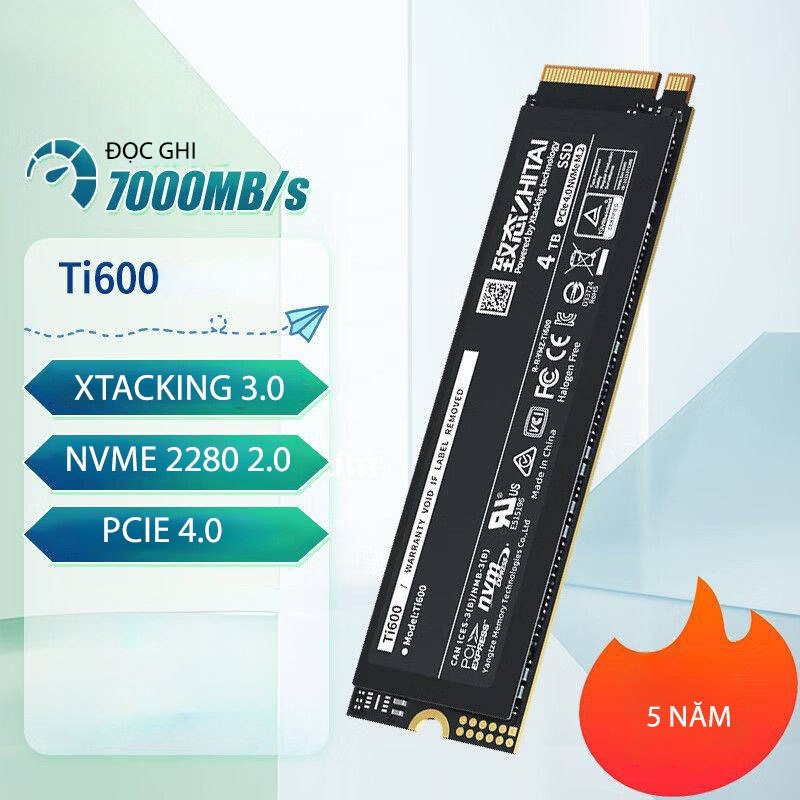 Ổ Cứng gắn trong SSD ZhiTai Ti600 M.2 2280 PCIe NVMe GEN 4 - 512Gb/1TB/2TB - Tốc 7000/s, tích ...