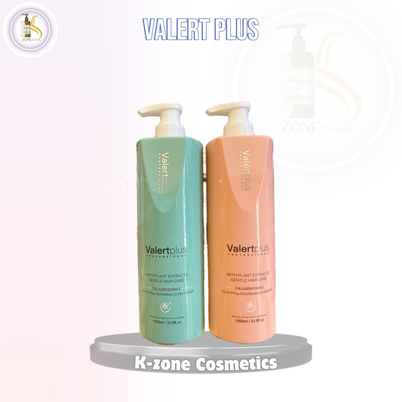 Cặp dầu gội Valert plus hương nước hoa 1000ml Phục hồi tóc hư tổn Dưỡng ...