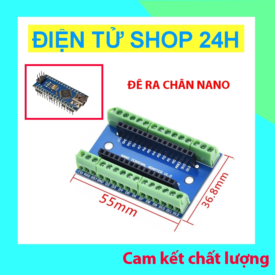 Board cắm (Đế ra chân) cho Arduino Nano, Expansion Board IO Shield V1.O | Shopee Việt Nam