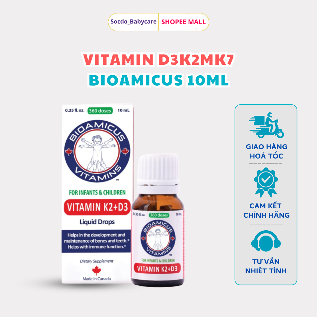 BioAmicus Vitamin D3K2MK7 10ml | Shopee Việt Nam