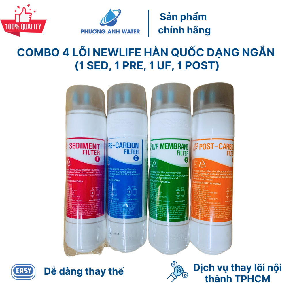 [Tặng cút] Bộ 4 lõi đúc nối nhanh chính hãng Newlife Hàn Quốc dạng ngắn ...