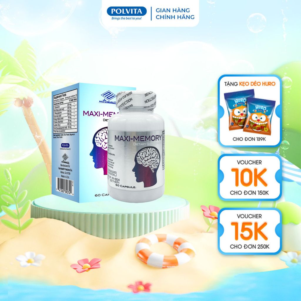 Viên uống tăng cường trí nhớ Maxi-memory NuHealth hỗ trợ làm giảm các ...