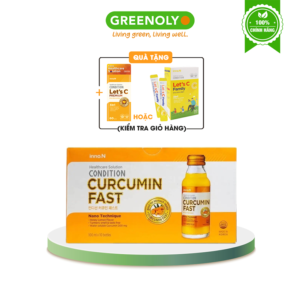 Combo 10 chai nước tinh nghệ Nano Curcumin Condition Curcumin Fast hỗ trợ bảo vệ và tăng cường ...
