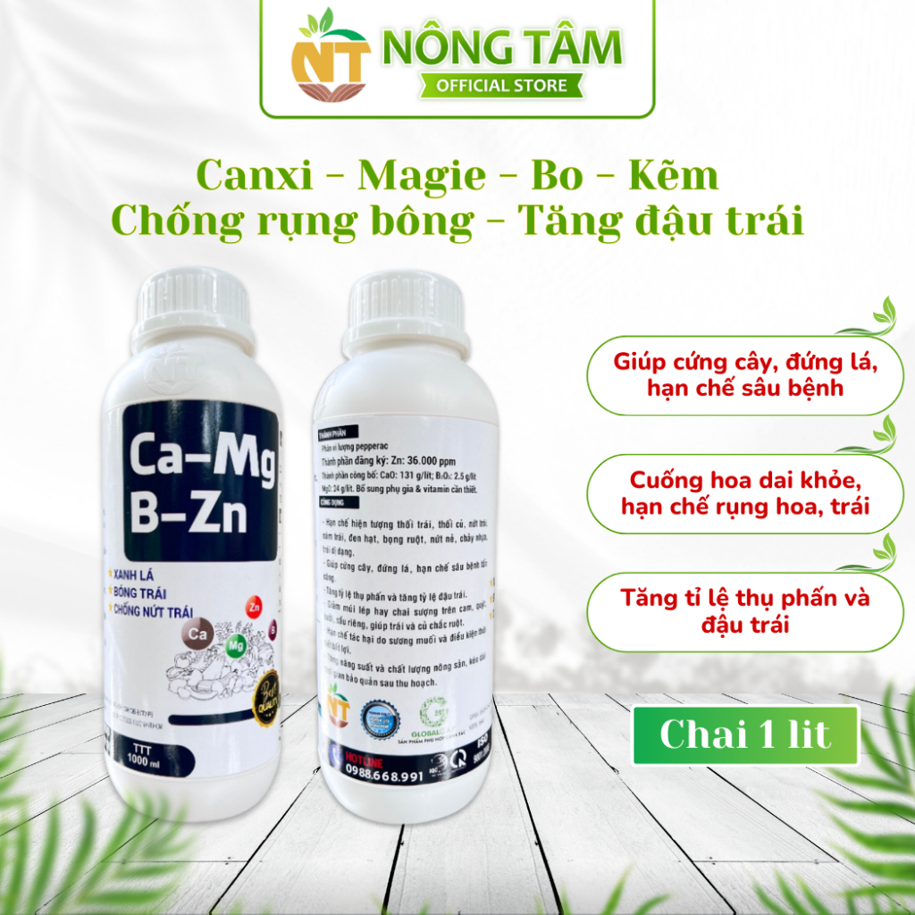 Phân bón trung vi lượng Canxi Magie Bo Kẽm chuyên dùng cho cây ăn trái ...