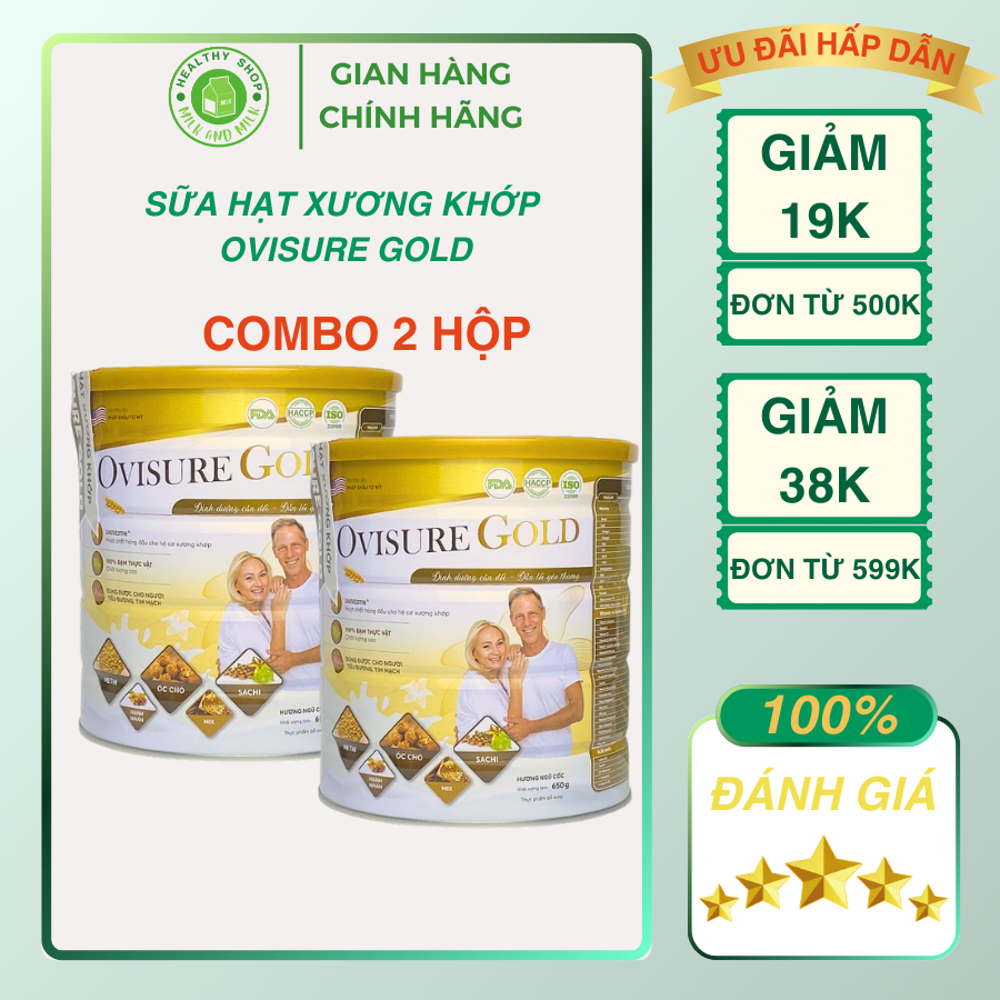 Sữa Hạt Ovisure Gold Hộp 650G, Sữa Ovisure Gold Chính Hãng Giúp Xương ...