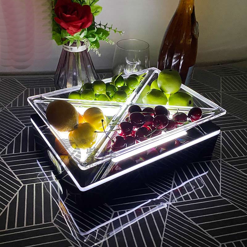 Khay đựng hoa quả có đèn Led chill nhiều chế độ ánh sáng lựa chọn pin ...