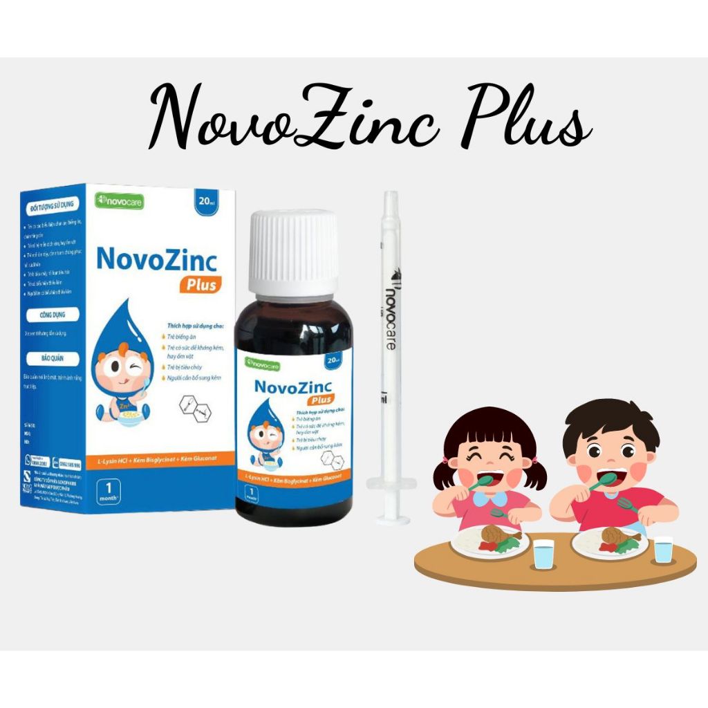 NovoZinC Plus - Bổ sung kẽm hữu cơ nhỏ giọt giúp ăn ngon, tiêu hoá tốt ...
