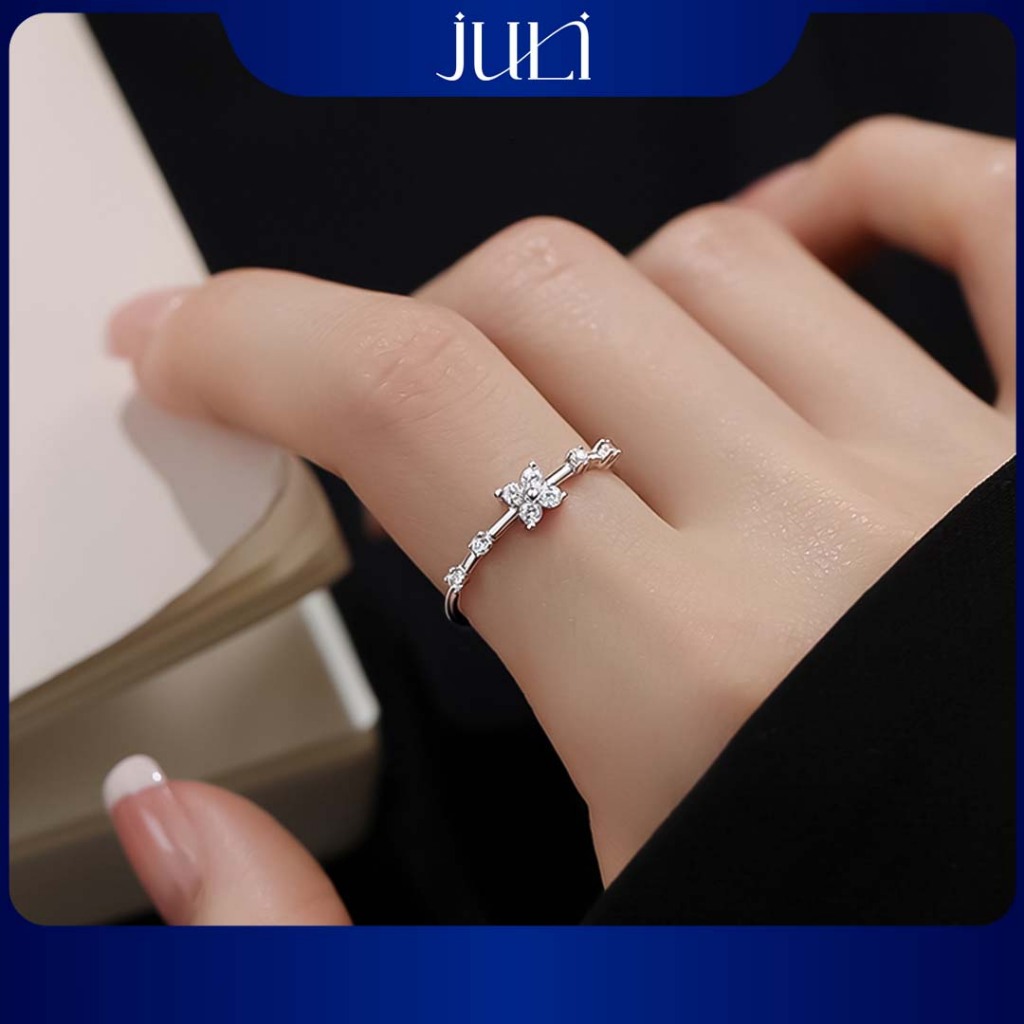 Nhẫn Bạc Nữ Cỏ 4 Lá Bạc S999 Cao Cấp | Mẫu Mới 2024 | Phong Cách INS Hàn Quốc | May Mắn | N168 ...