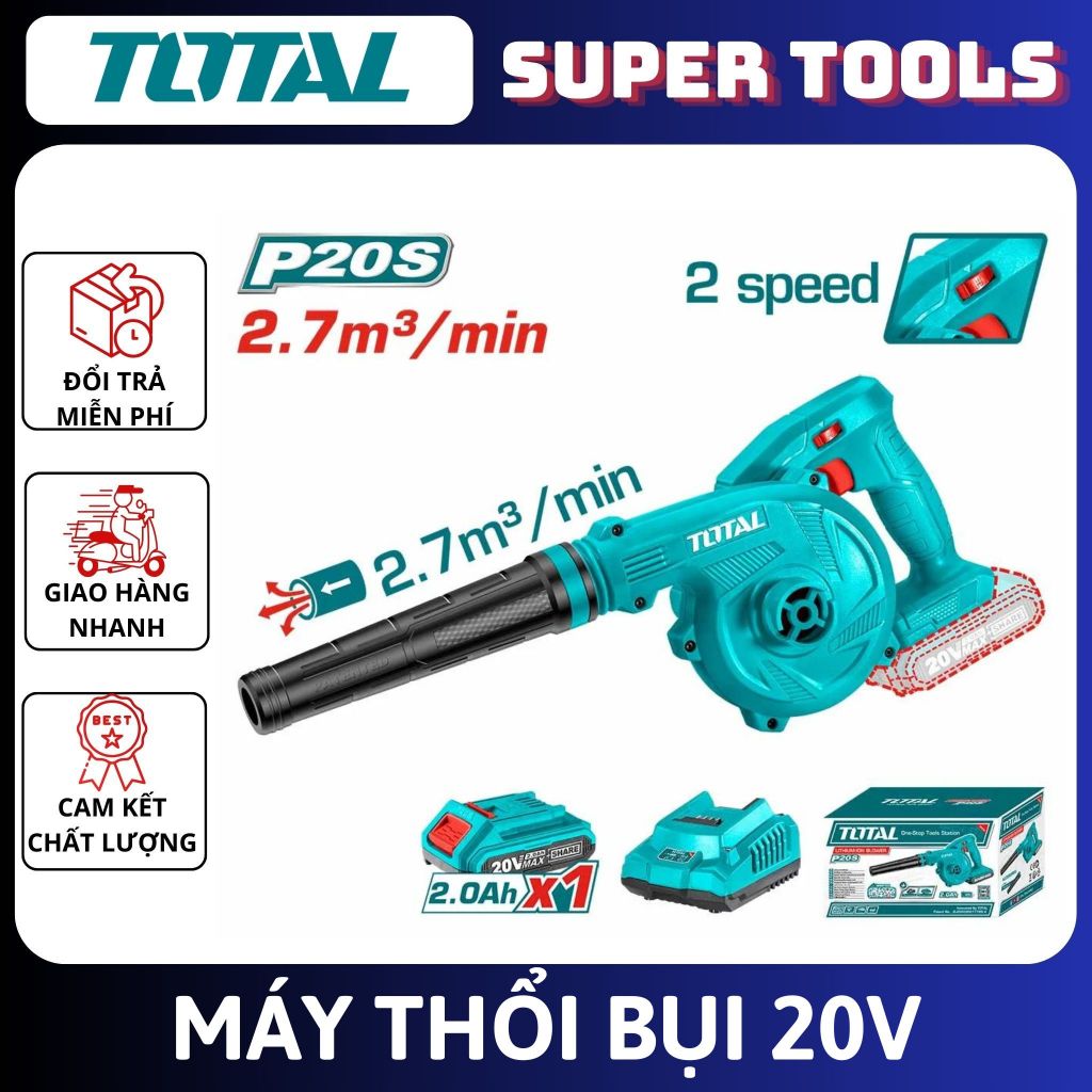 TOTAL Máy thổi bụi 20V TABLI20028 , TABLI200281 | Shopee Việt Nam