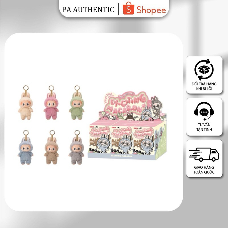 [Chính Hãng 100%] Labubu The Monsters Labubh Macaron Popmart | Shopee ...