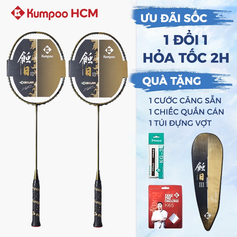 Kumpoo Kevlamor 3 bản mới 2024 vợt cầu lông chính hãng cao cấp siêu nhẹ bền căng sẵn 10.5kg tặng ...