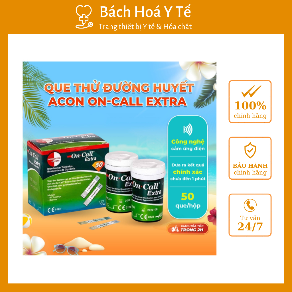 Que thử đường huyết On Call Extra, ACON Biotech (Hangzhou), Mỹ (Hộp ...