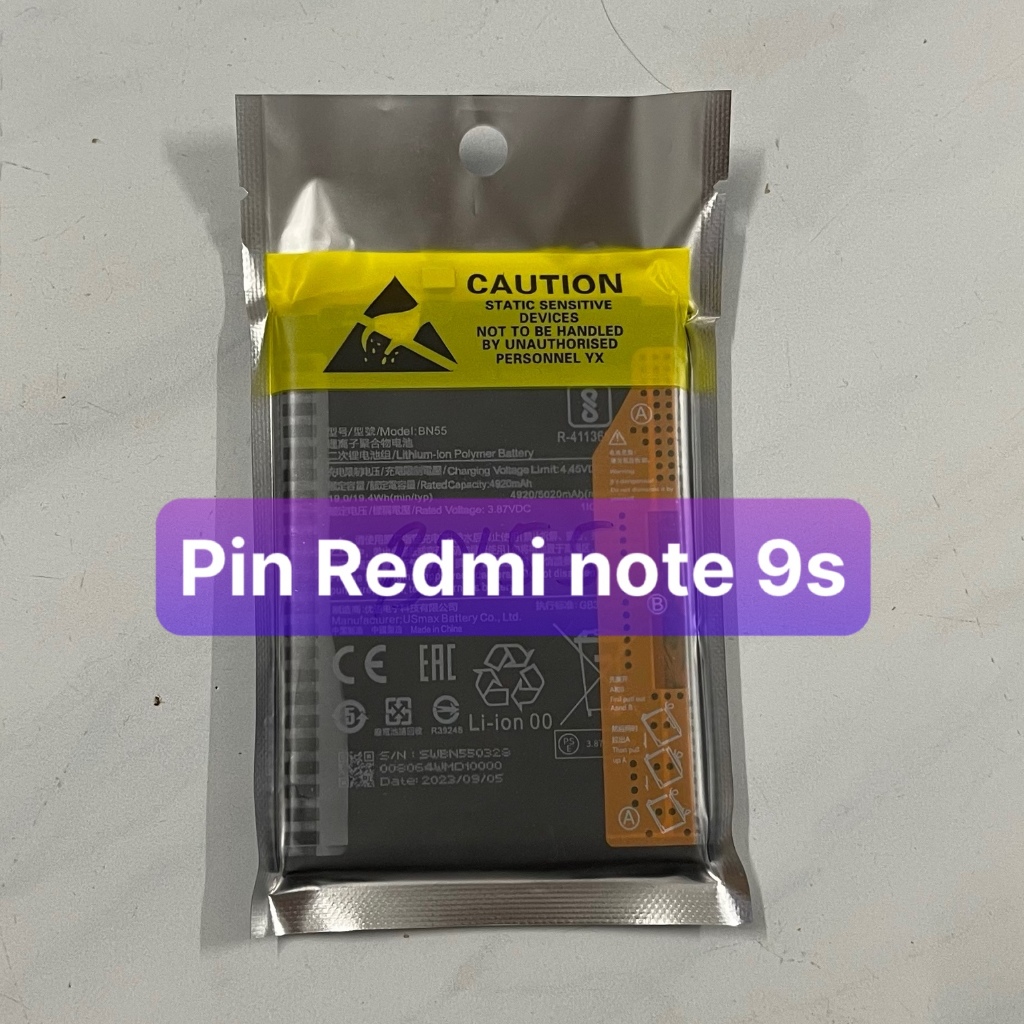 Pin Redmi Note 9S model BN55 (zin) bảo hành 6 tháng | Shopee Việt Nam