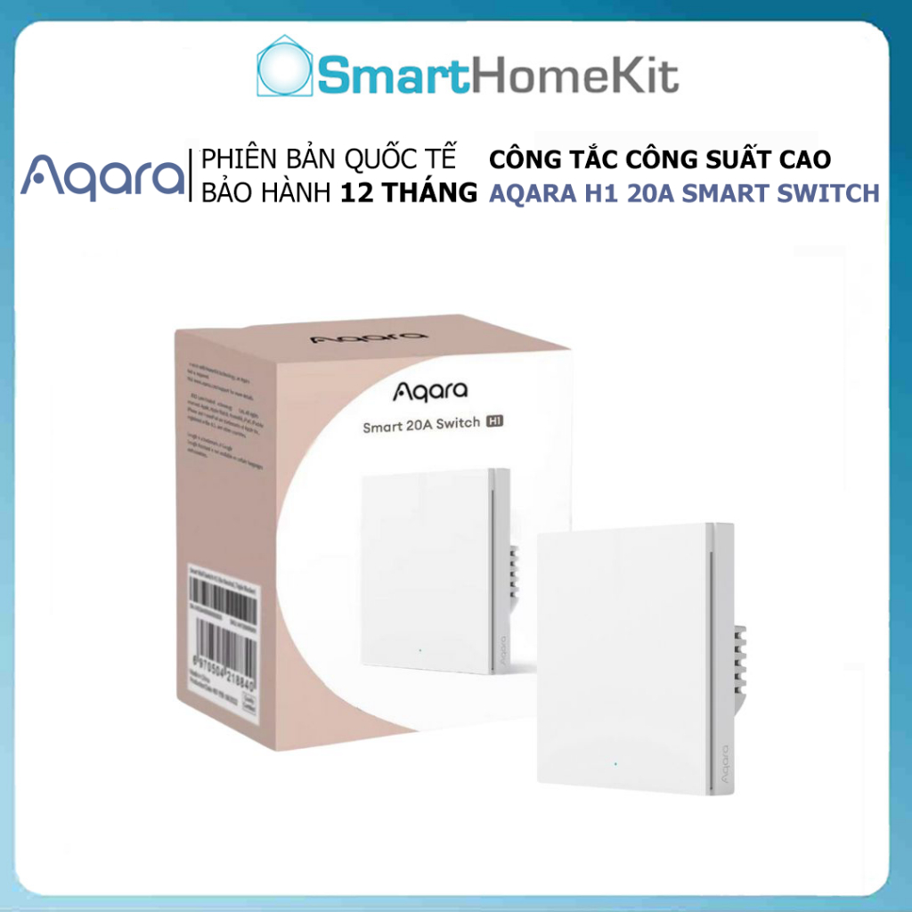 Công tắc công suất cao bình nóng lạnh Aqara H1 20A Zigbee 3.0, Bản Quốc Tế, Tương thích HomeKit ...
